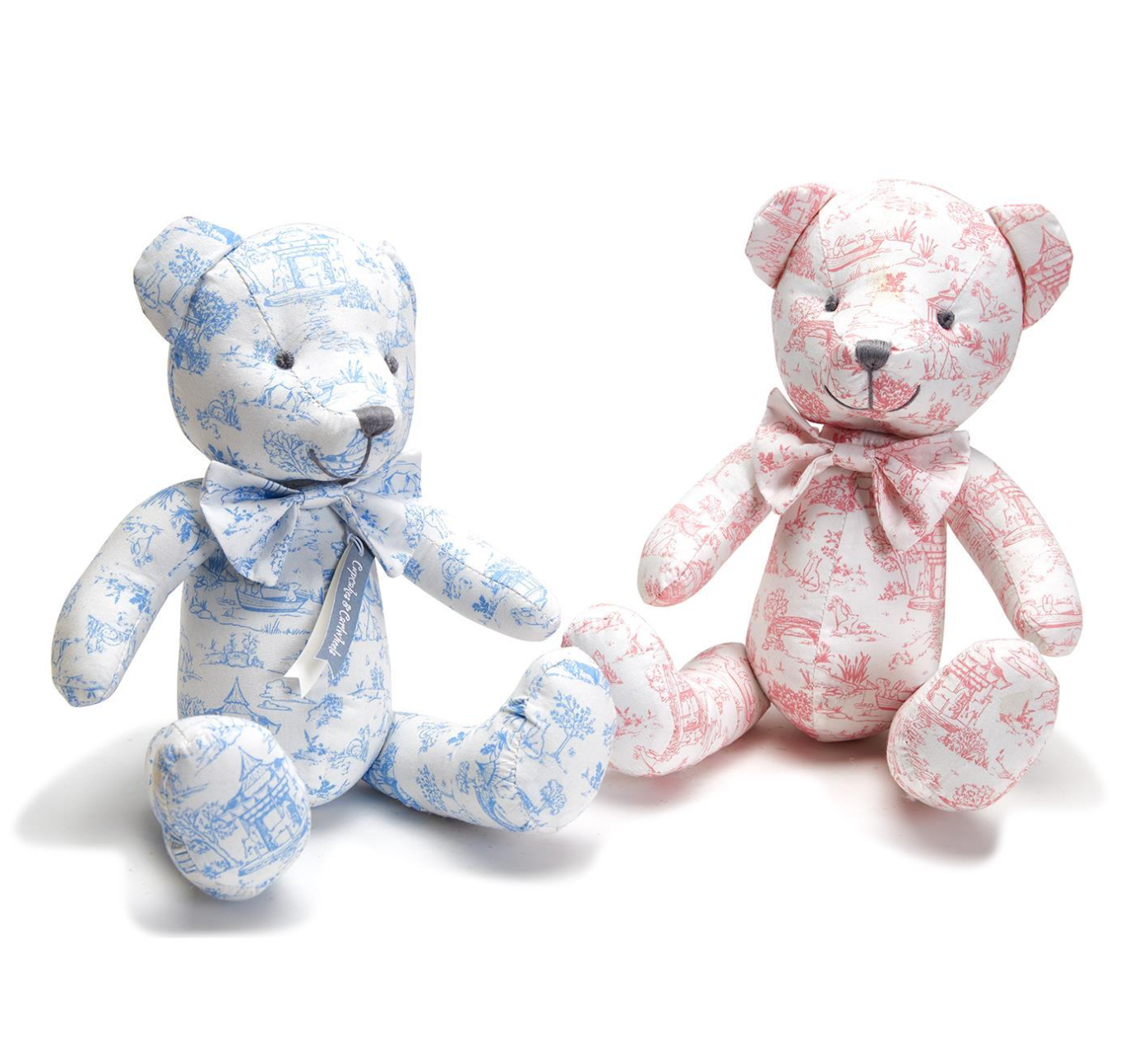Animal Toile Pattern Stuffed Teddy Bear with Movable Arms and Legs ...